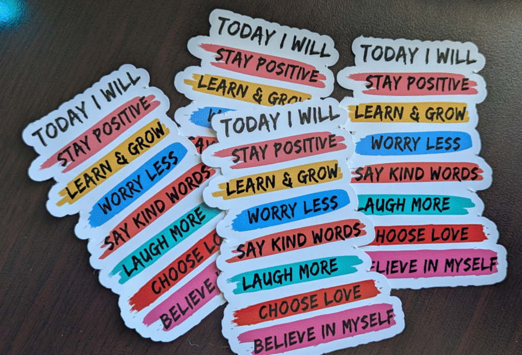 Positive Affirmation sticker, decals “Today I will” made in Woodland ...